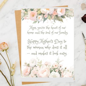 Printable Mothers Day Cards – Floral Set – Show Appreciation With 5 ...