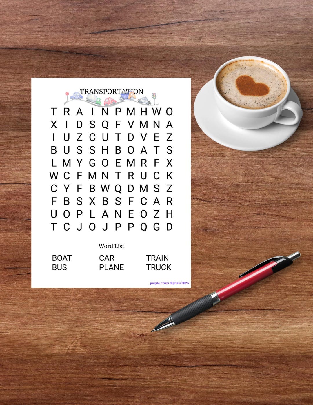 Large Print Word Search Puzzle for Visually Impaired Seniors With ...