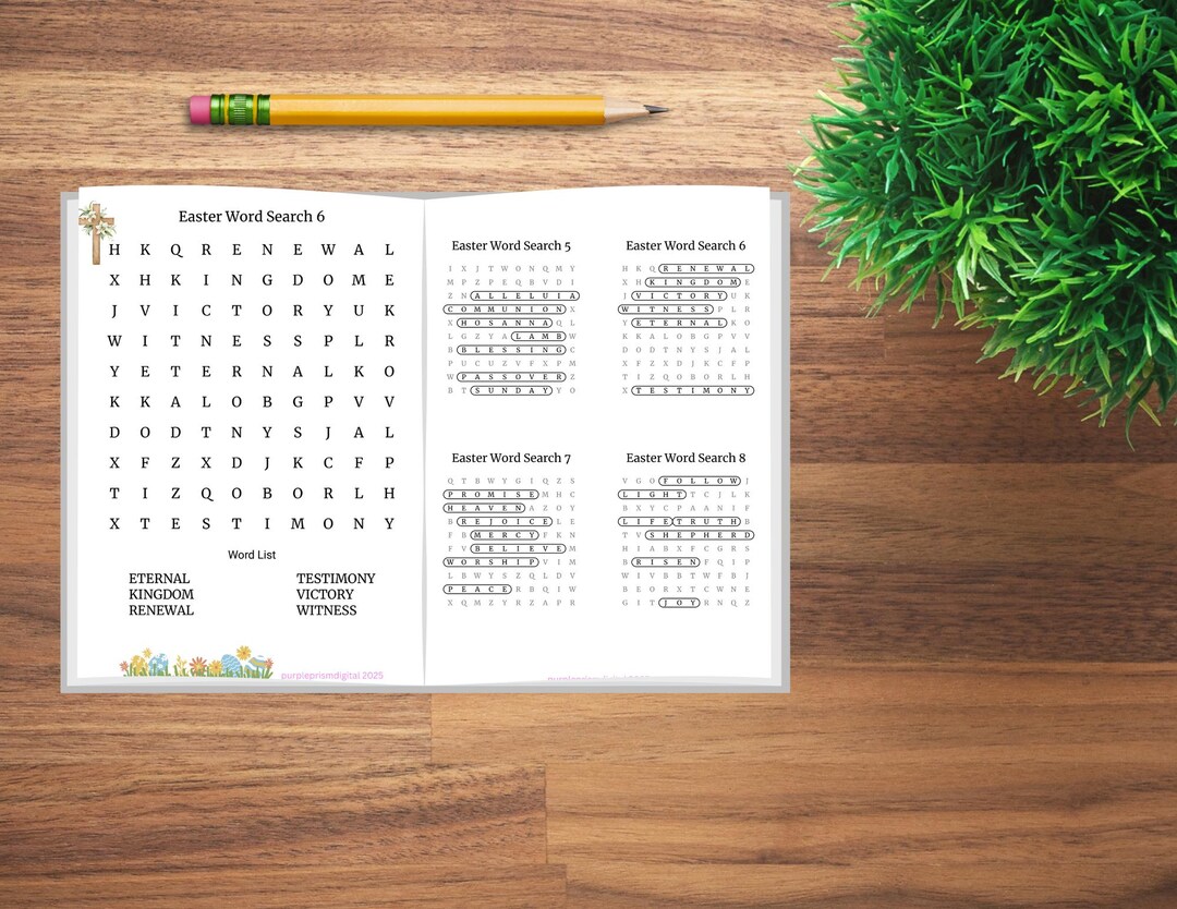 Large Print Easter Religious Word Search Puzzle Visually Impaired ...