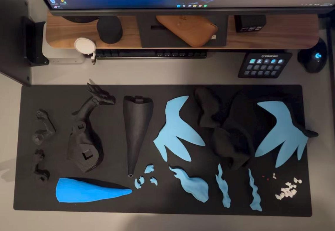 Mega Charizard X 3D Printable 3mf + STL Files (separated Parts, No AMS ...