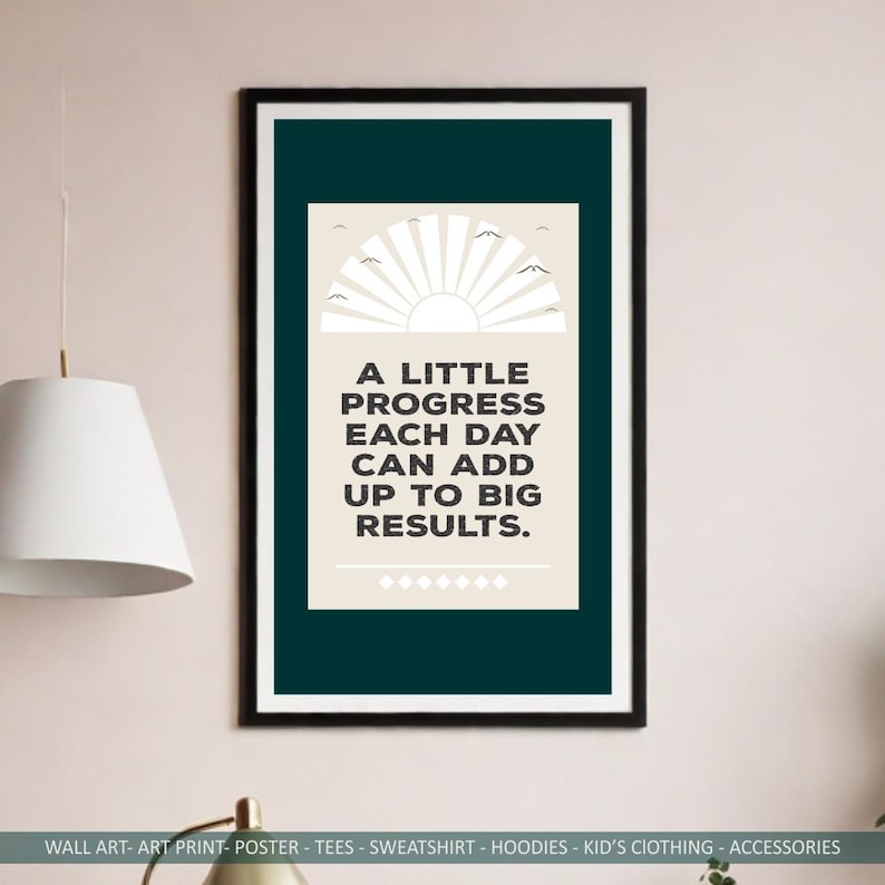 A Little Progress..quote Art Print, Wall Art, Printable Quote, Mental ...