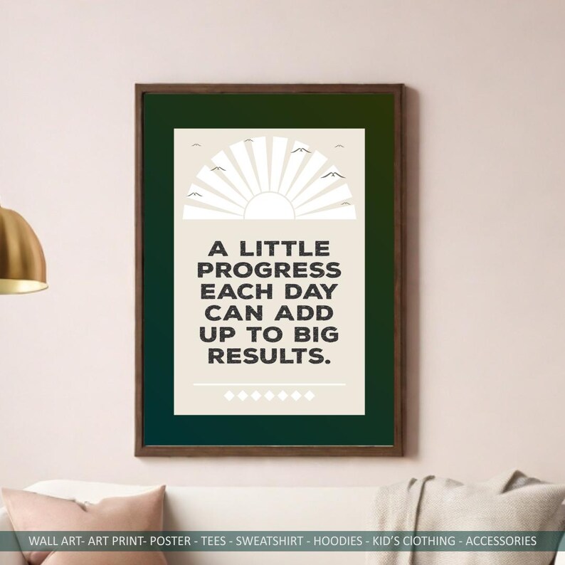 A Little Progress..quote Art Print, Wall Art, Printable Quote, Mental ...