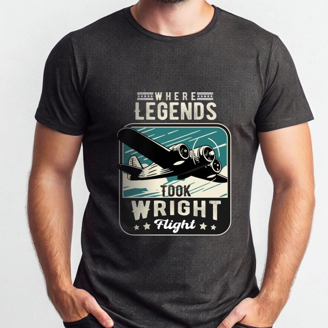 Wright Flight Plane T-shirt, Aviation Tee, Aircraft Shirt, Pilot Gift ...