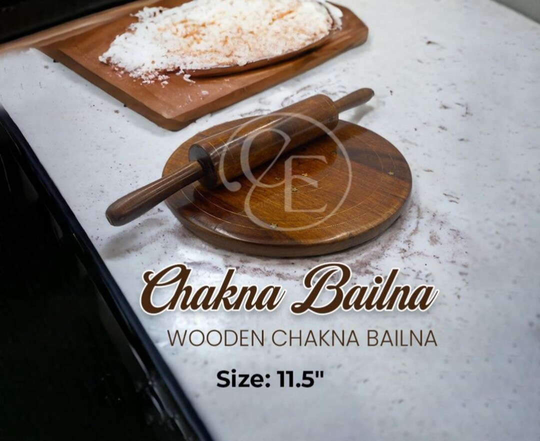 Roti Maker: Perfect Wooden Chakla Belna for Indian Pakistani Chapati ...