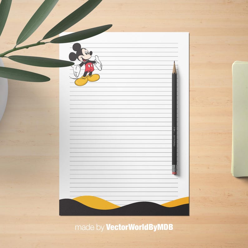 Cartoon Mouse Printable Stationery: Lined/unlined Writing Paper ...