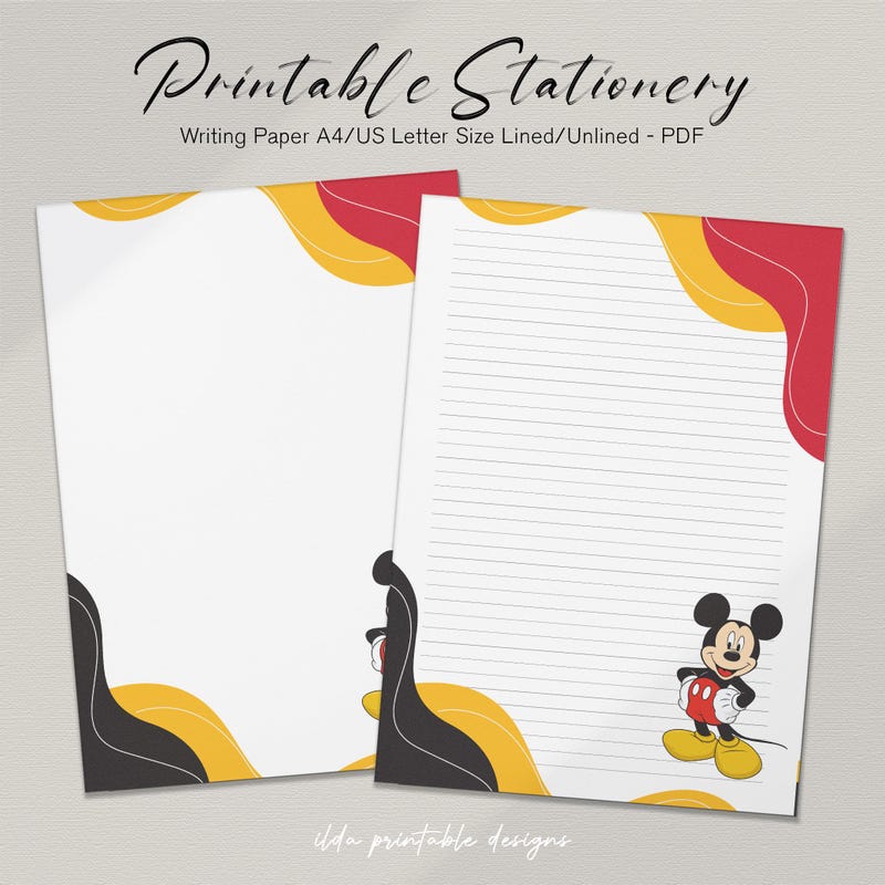 Cartoon Writing Paper - Etsy