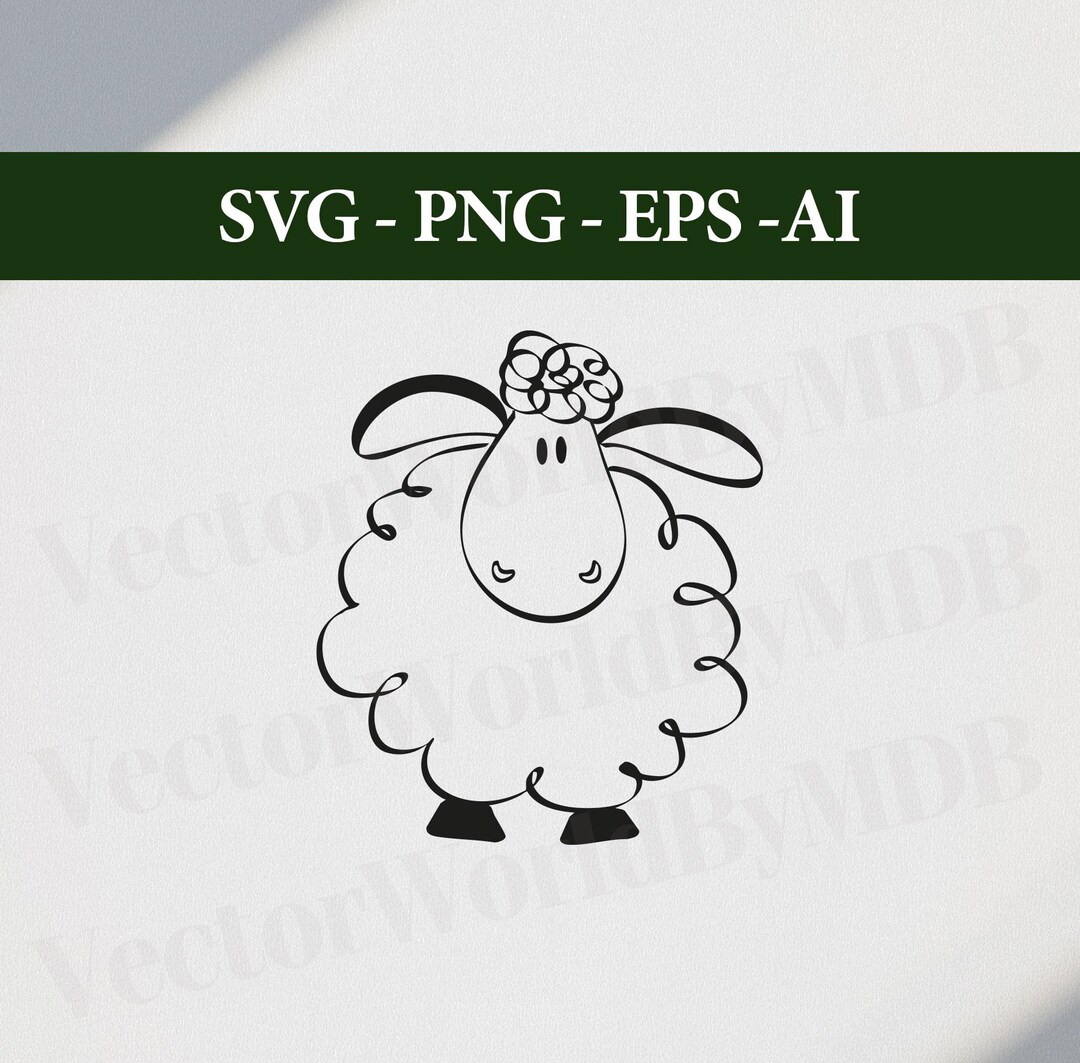 Cliparts, Sheep, SVG Files, Tattoo, Love, Cartoon, Vector, PNG, EPS, Ai ...