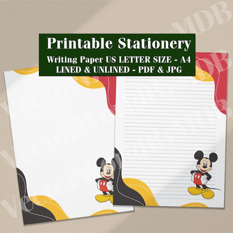 Cartoon Writing Paper - Etsy
