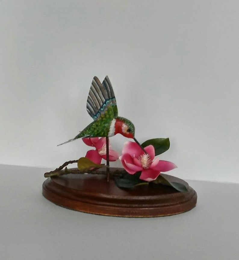 Hand Sculpted Polymer Clay Ruby Throated Hummingbird | Etsy