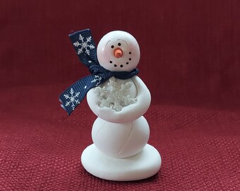 Polymer Clay Snowman - Etsy