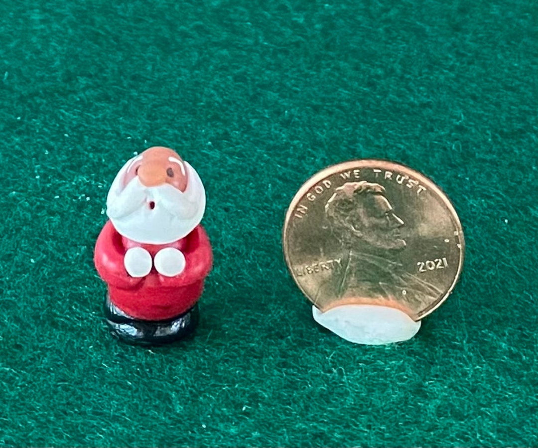 Micro Mini Roly Poly Polymer Santa Figure - Etsy