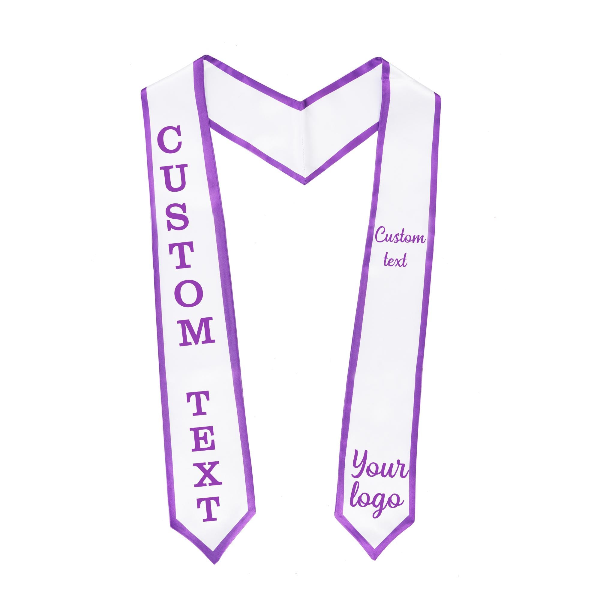 Custom Class of 2025 Stoles Graduation, Personalized Logo Text Grad ...