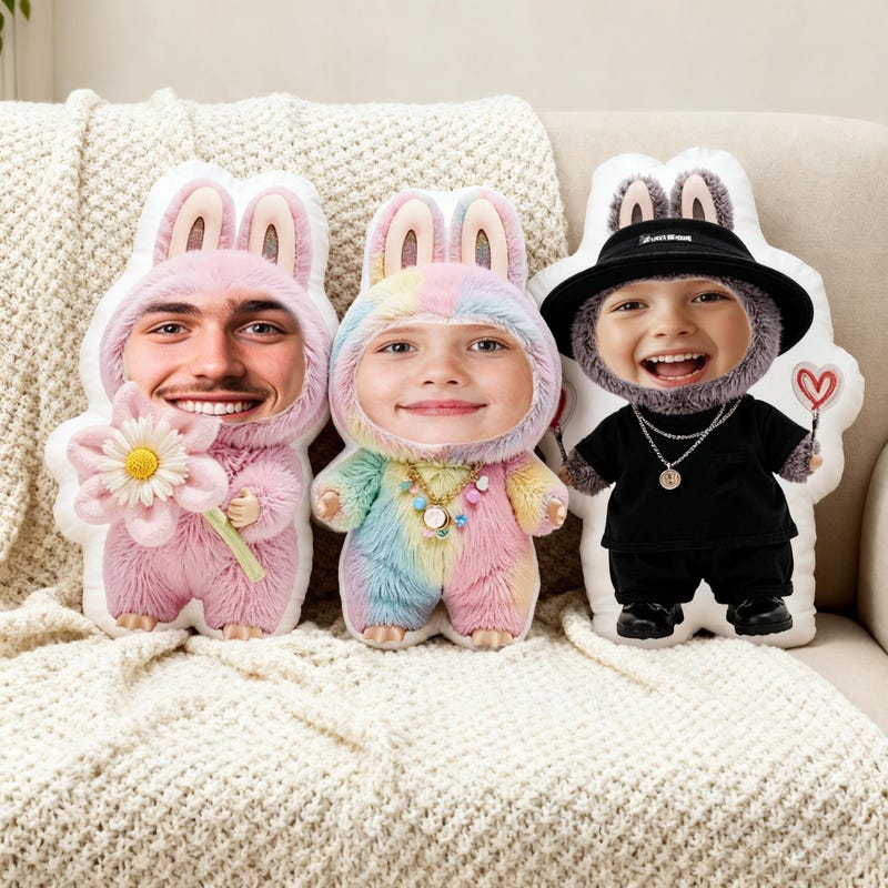 Custom Face Plush Labubu - Etsy