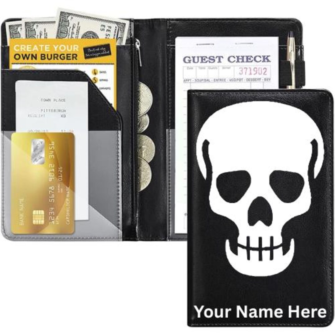 Server Book - Black Custom | Server Wallet | Customizable | Your Name ...