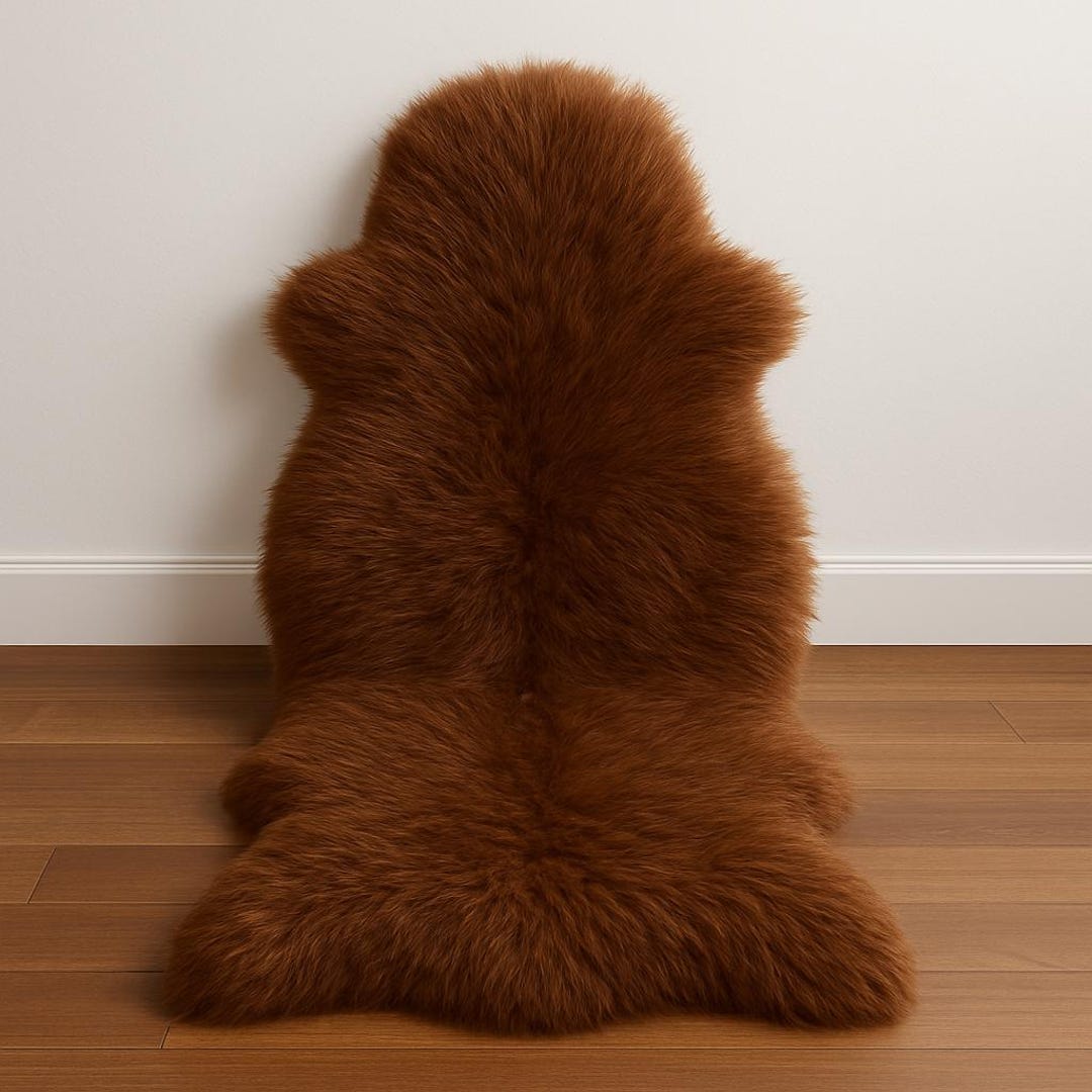 Genuine Sheepskin Natural Wool Long Hair Throw Lambskin Home Decor - Etsy