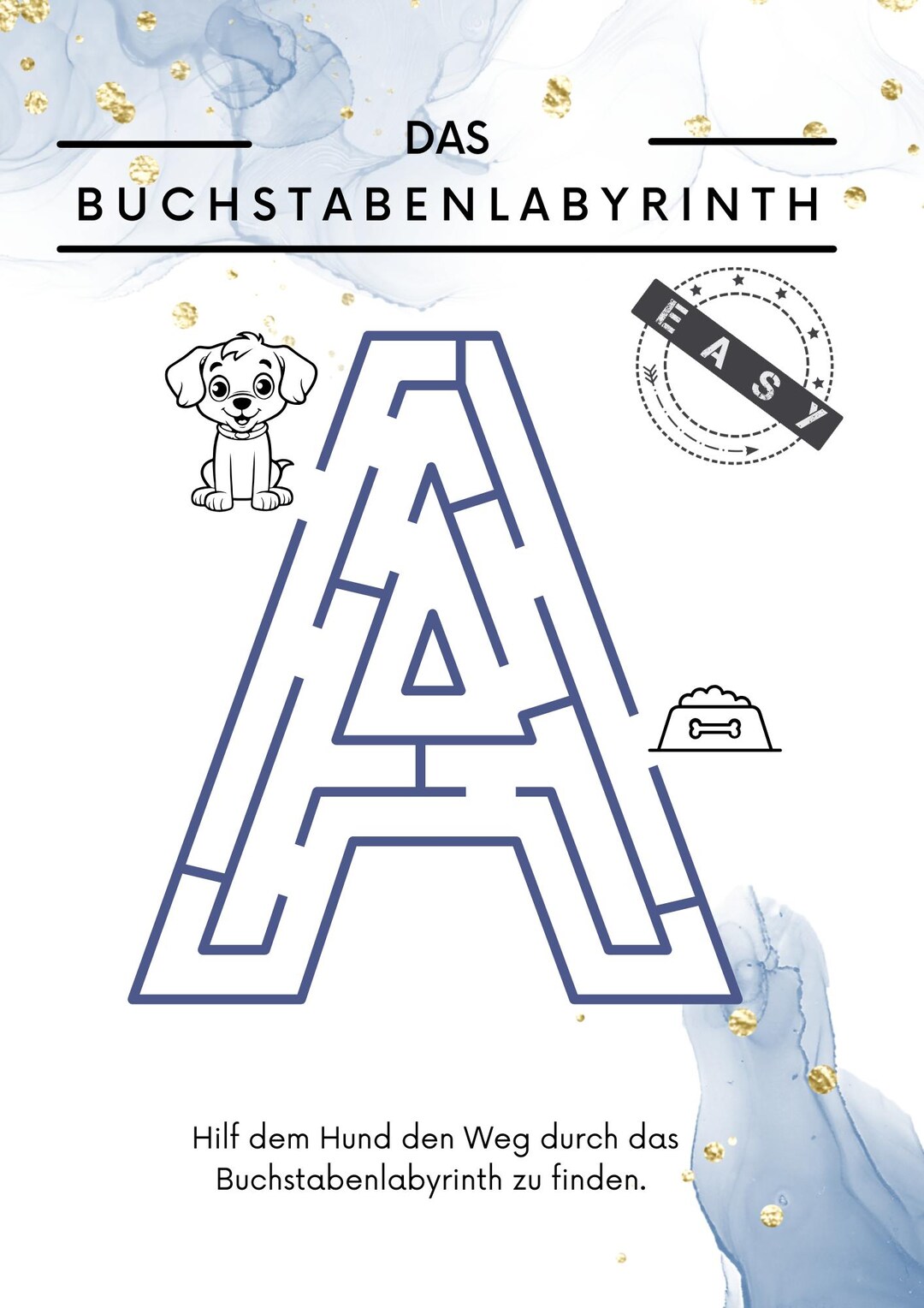 Coloring Book Letter Labyrinth - Etsy