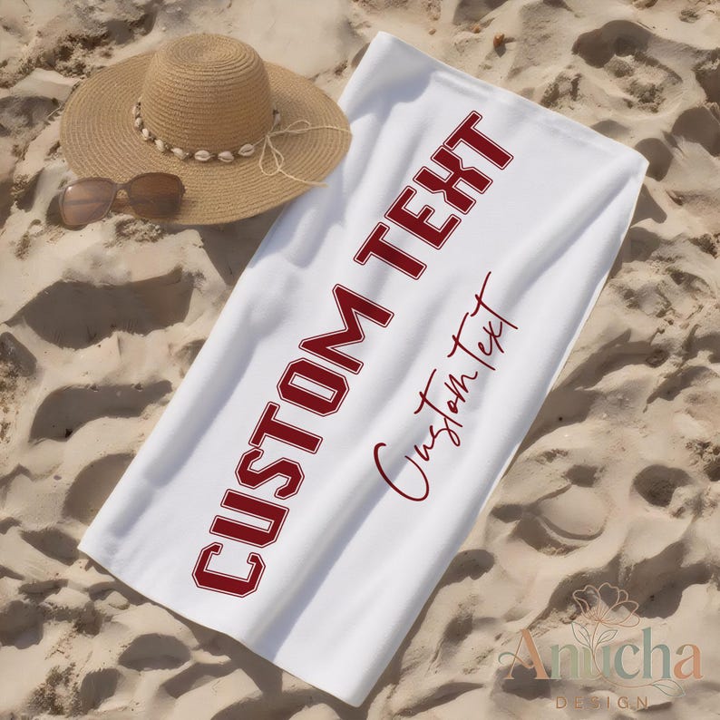 Custom City/college Beach Towel,personalized Graduation,senior 2025 ...