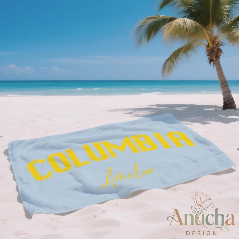 Custom City/college Beach Towel,personalized Graduation,senior 2025 ...