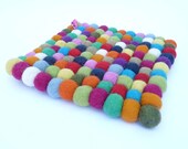 Items similar to Trivet or table top Felt Ball Mat on Etsy