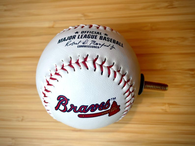 Baseball Nursery Curtain Rod Finials | Real Baseball Decor for Baby ...