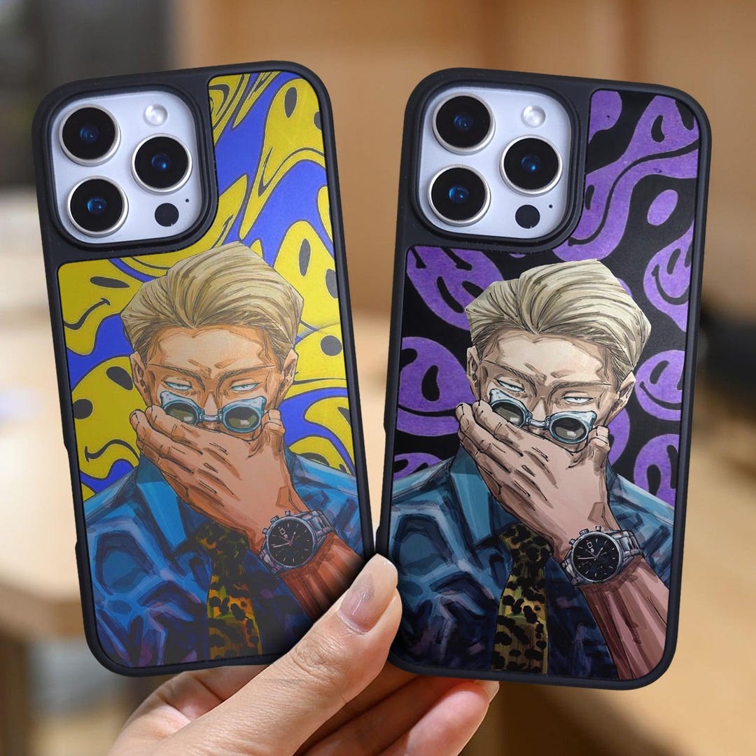 Anime Cursed Sorcerer Sleek Matte Black Phone Case for iPhone 11 12 13 ...