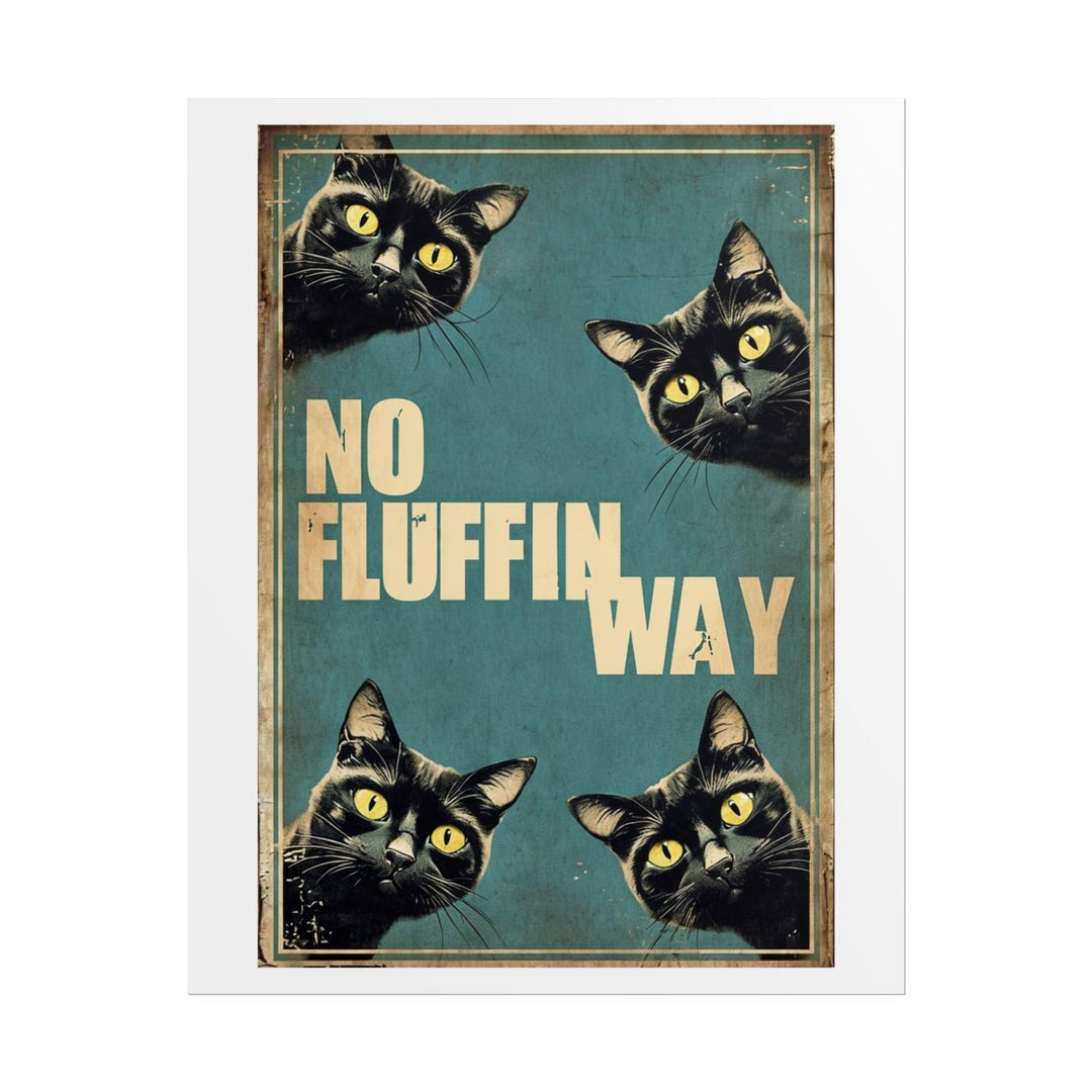 Cat Meme Posters, Rolled Wall Art, Funny Poster Prints, Whimsical ...