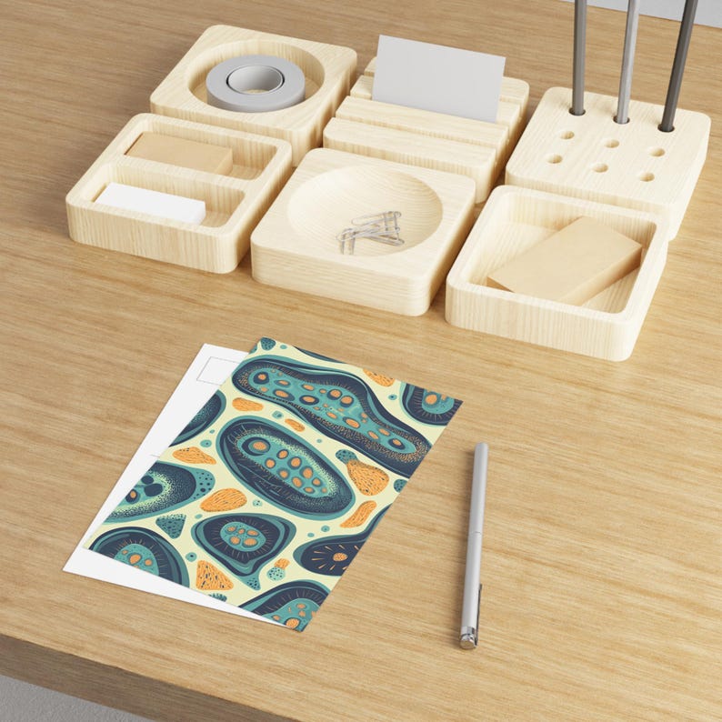 Postcards, Mitochondria Pattern Design, Science Art Card, Biology ...