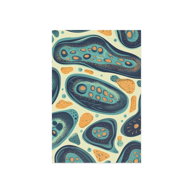Postcards, Mitochondria Pattern Design, Science Art Card, Biology ...
