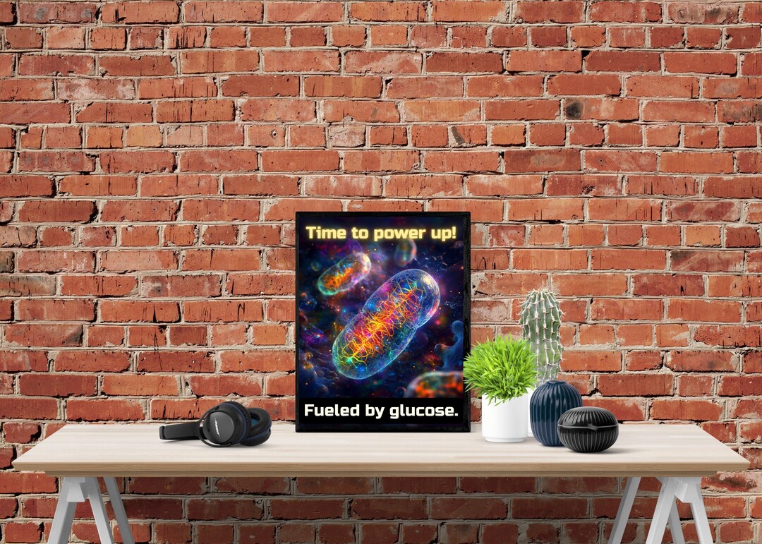 Mitochondria Art Printable | Time to Power up | Science Poster | Funny ...