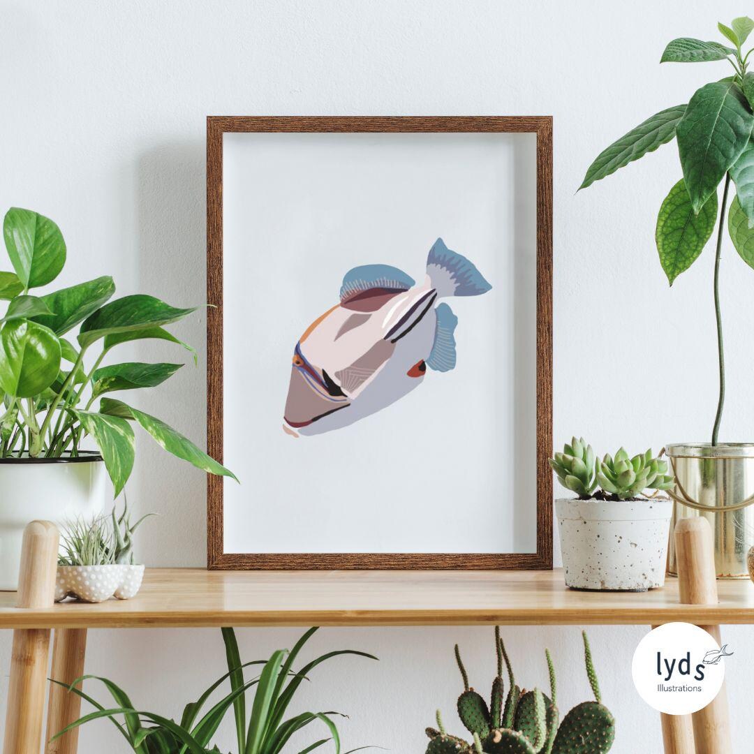 Picasso Triggerfish - Classic Matte Paper Poster - Fish Ocean Modern ...