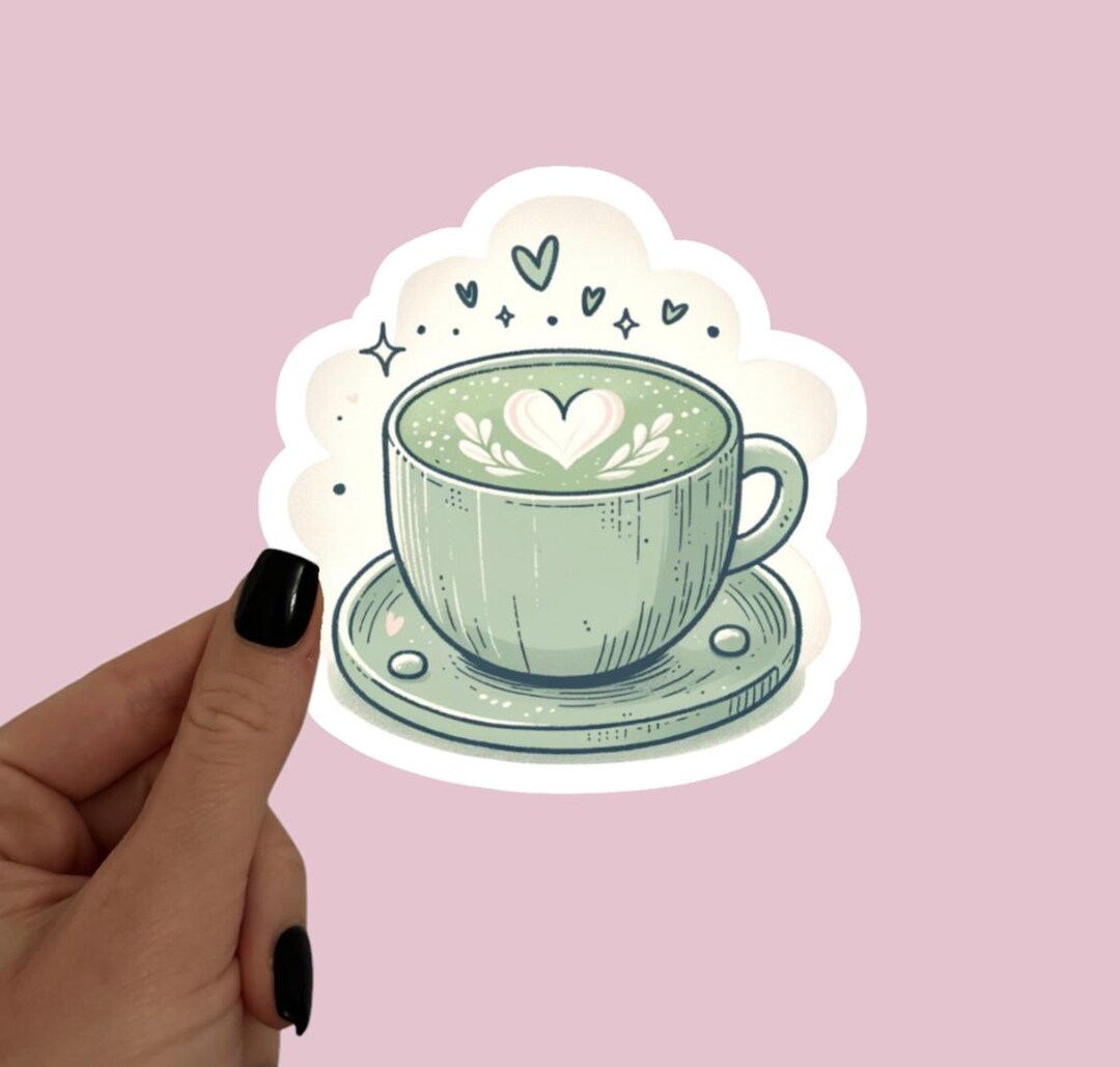 Matcha Magic Single Sticker| Matcha Latte Sticker| Matte Vinyl Sticker ...