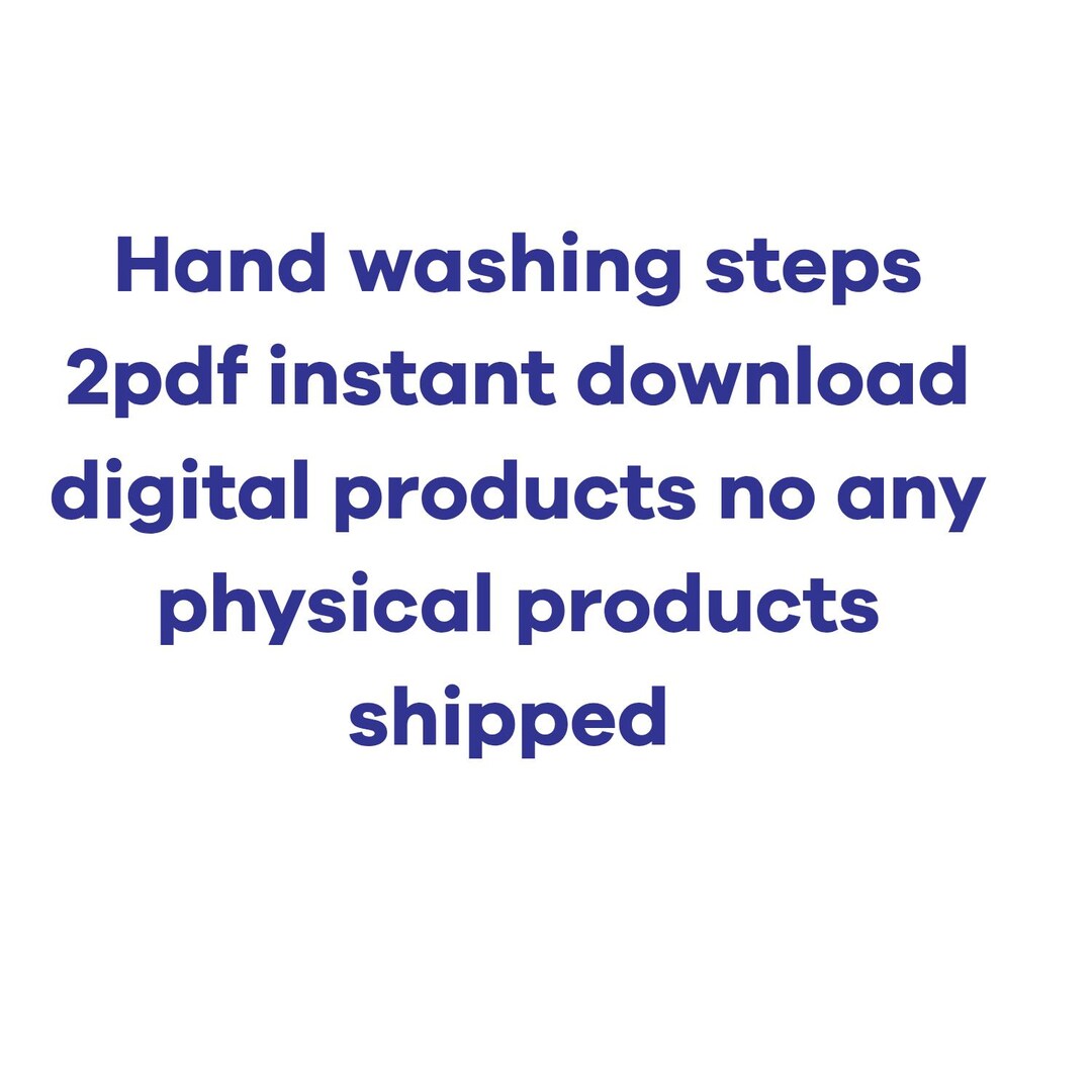 Hand Washing Steps Poster: Customizable Hygiene Guide (digital Download ...