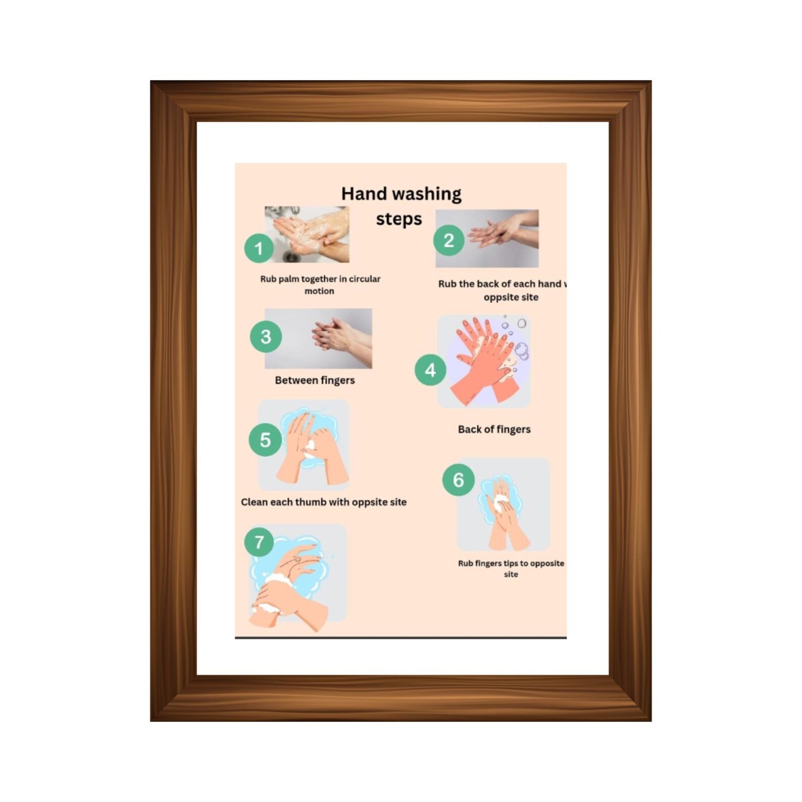 Hand Washing Steps Hand Washing Steps Poster Digital Product Instant ...