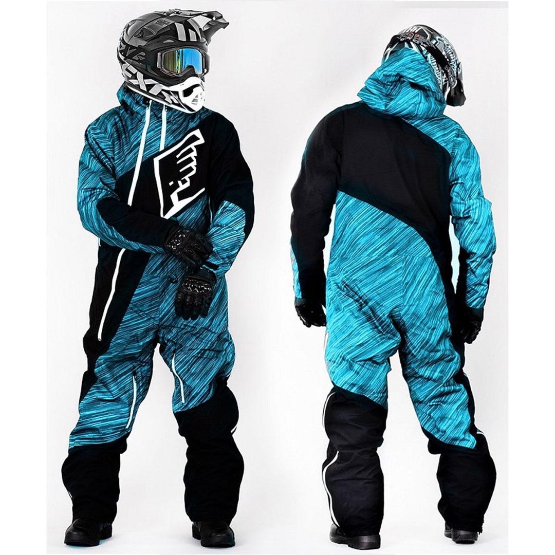 Gents Blue Gravity Waterproof ATV Snowsuit Overall - Snowmobile All ...
