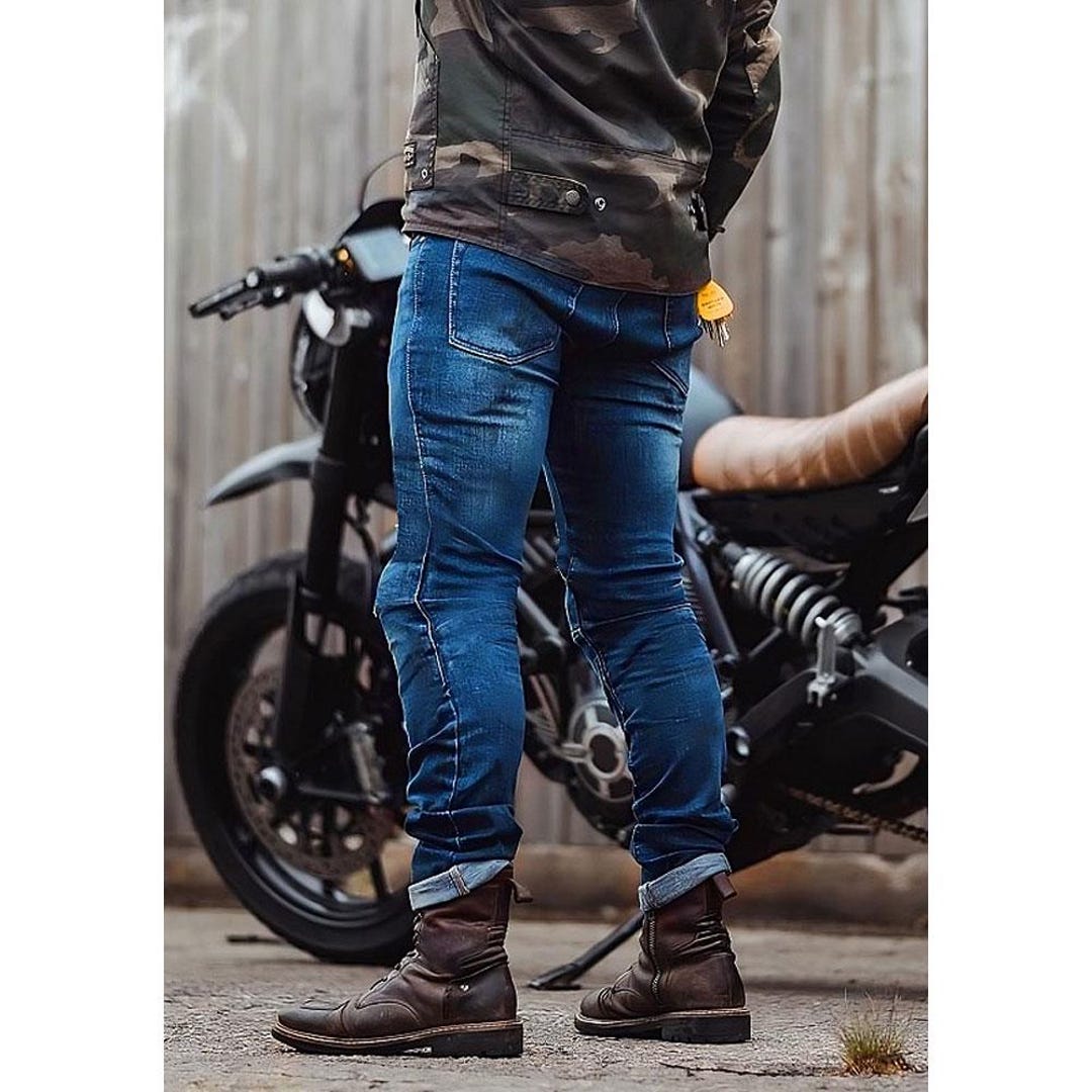 Cruiser Kevlar Blue Waterproof Motorcycle Jeans With CE Level 2 ...