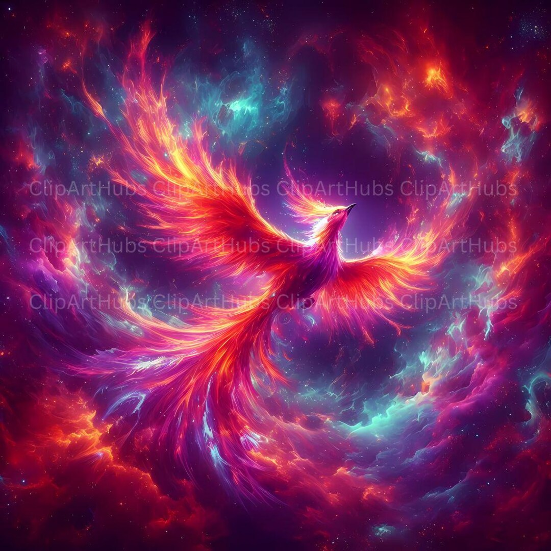 Phoenix Mythical Clipart Set | Bird Sublimation Graphics | Mythical ...