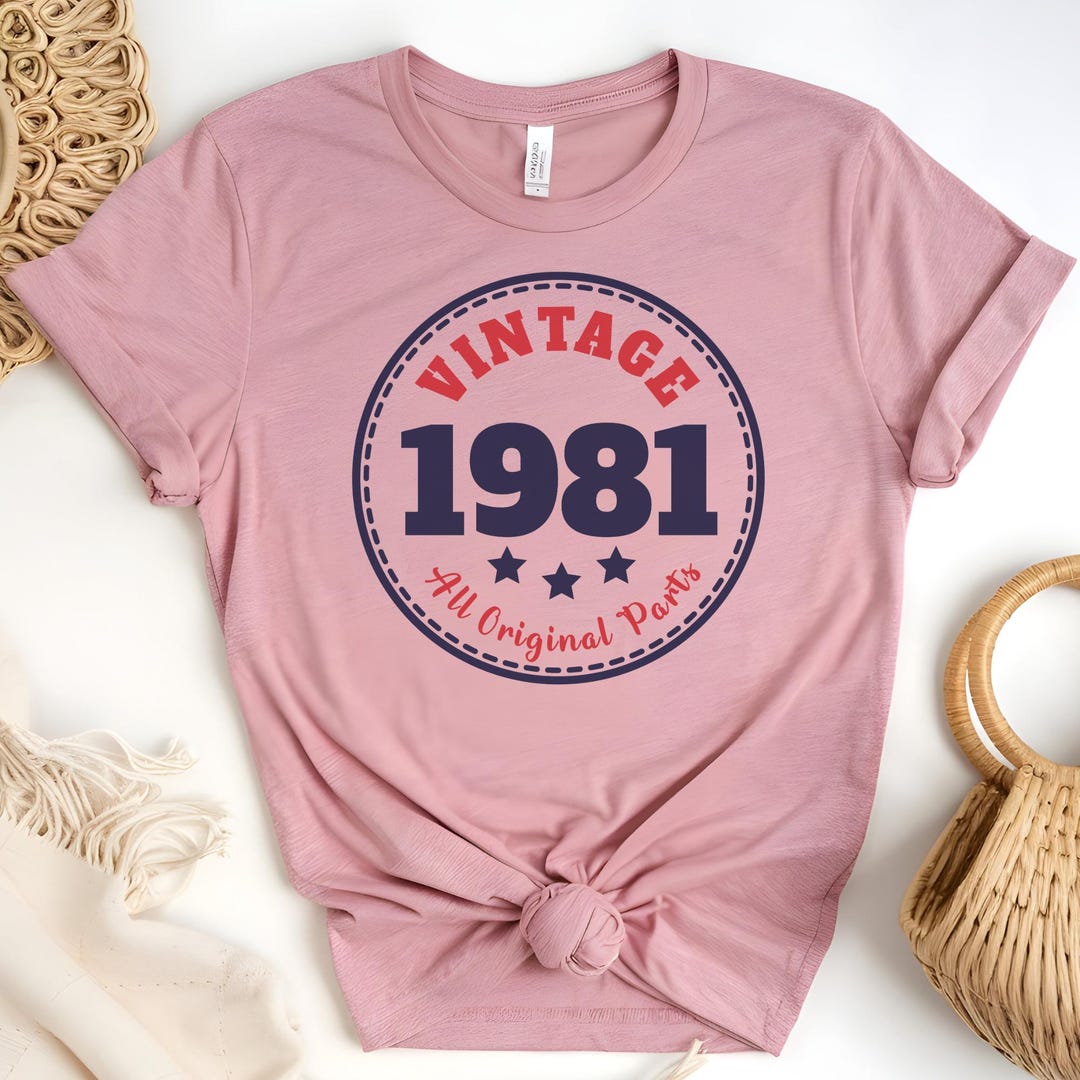 1981 Vintage T-shirt, All Original Parts Tee, Classic Bold Graphic ...