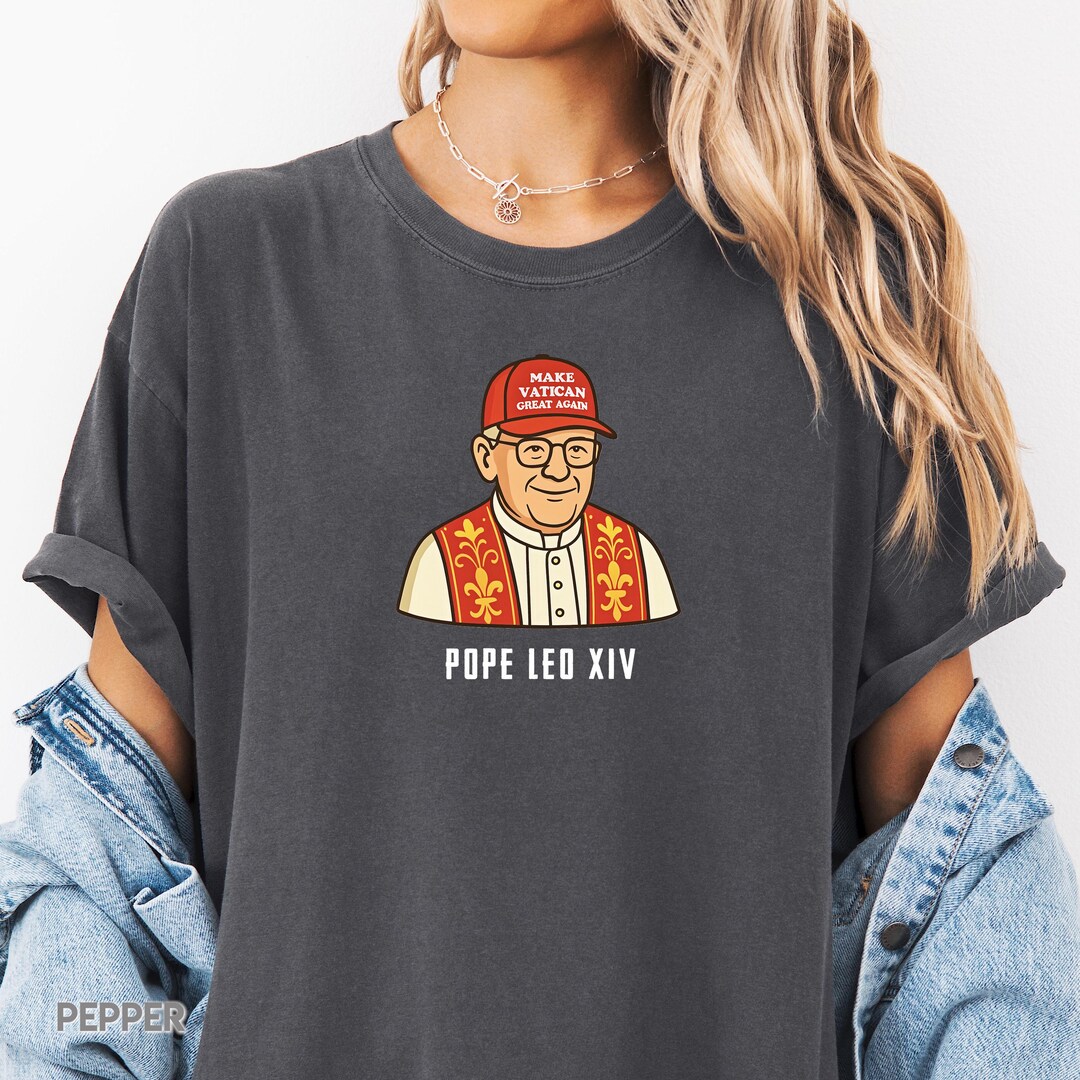 Pope Leo XIV Tshirt , Catholic Papal Tribute Shirt, American Pope Leo ...