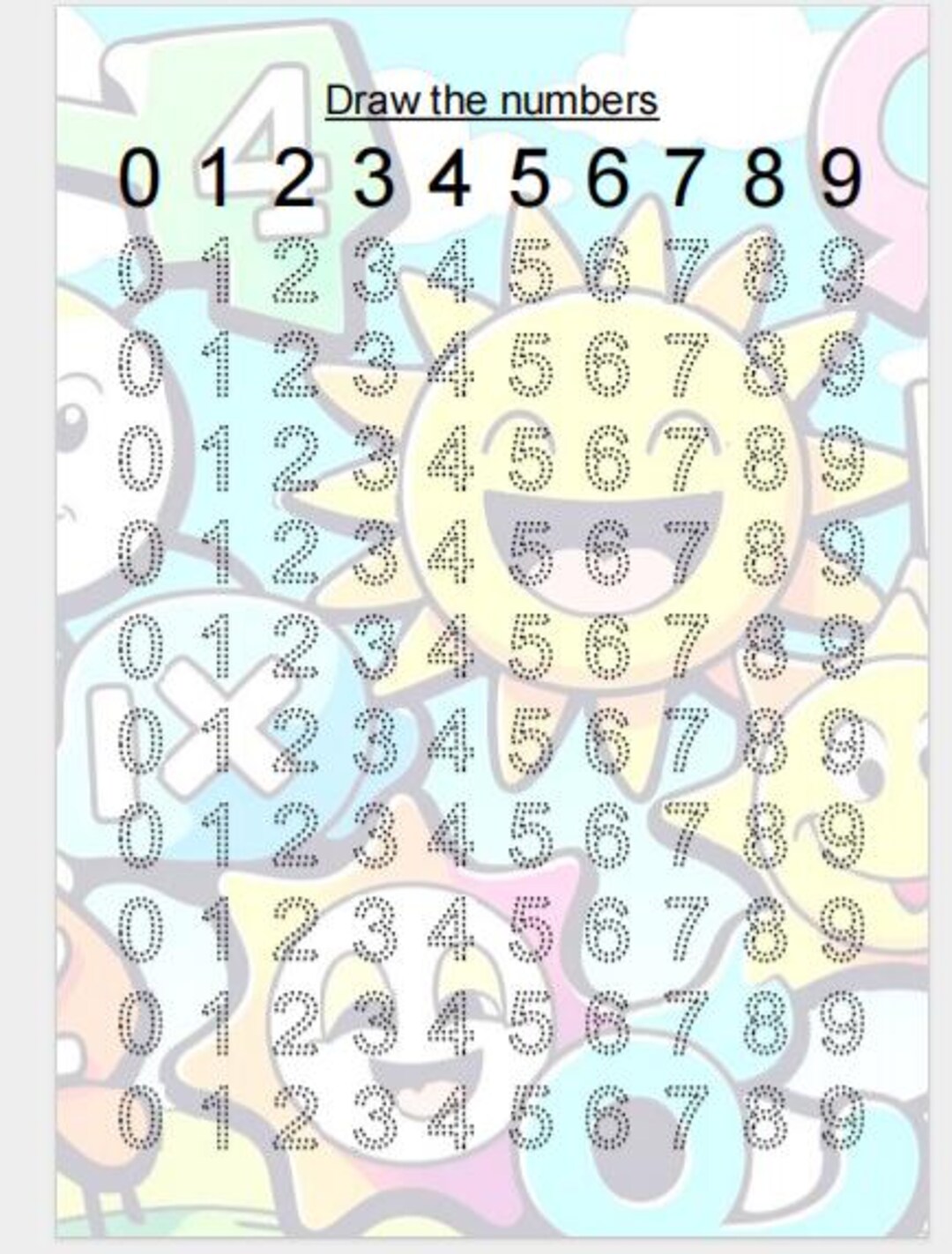 Math Posters A3 Themed With Draw the Number and Count the Items Work ...