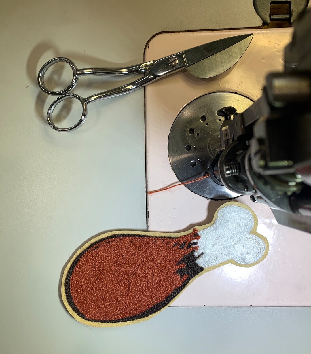 Meat Chainstitch Patch ( CHICKEN LEG ) - Etsy