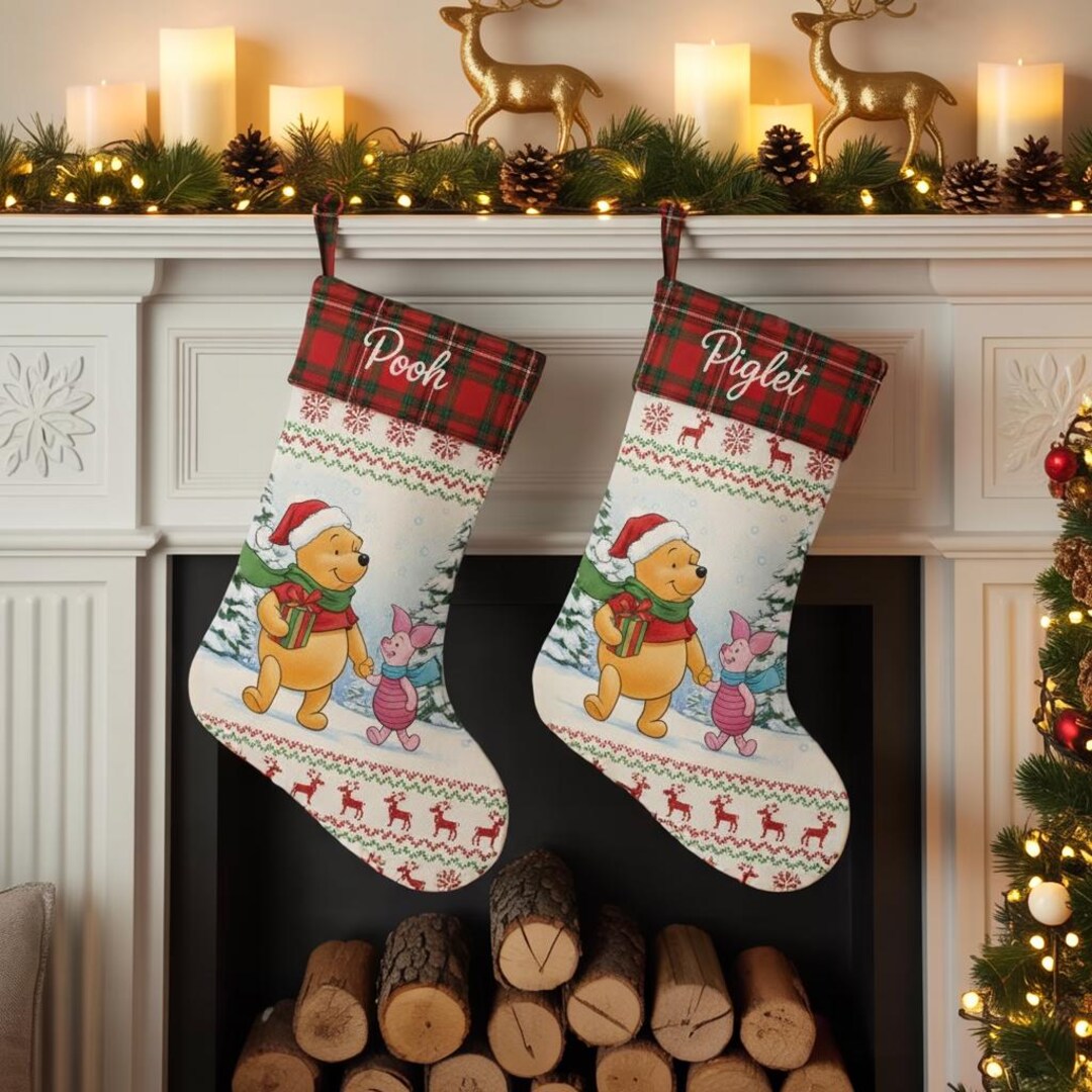 Winnie the Pooh Christmas Stockings, Piglet and Pooh Stocking Set ...