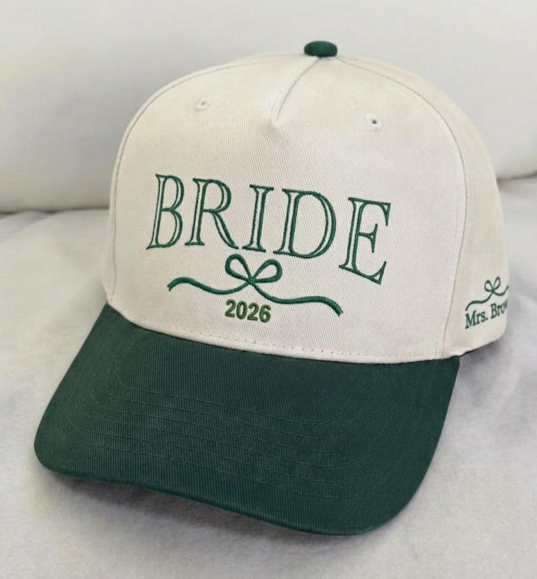 Custom Bride 2026 Embroidered Hat, Personalized Wedding Year Hat, Bride ...