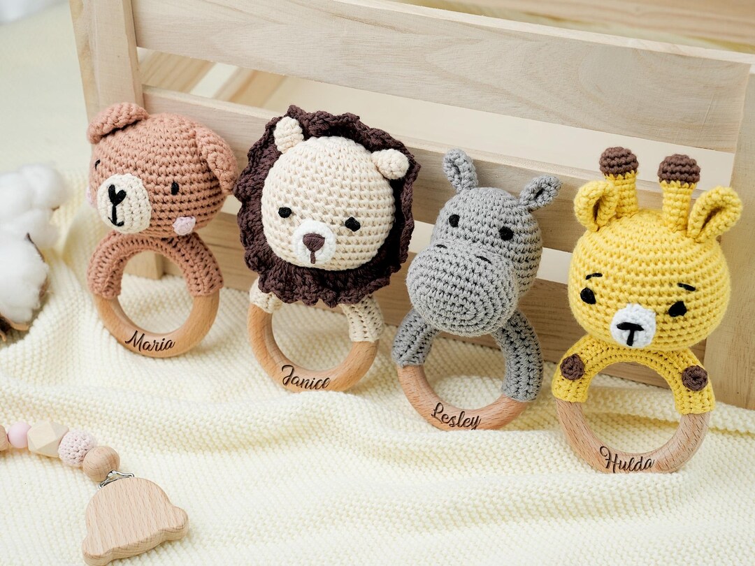 Custom Rattle for Baby,baby Rattle for Newborn,animal Crochet Rattle ...