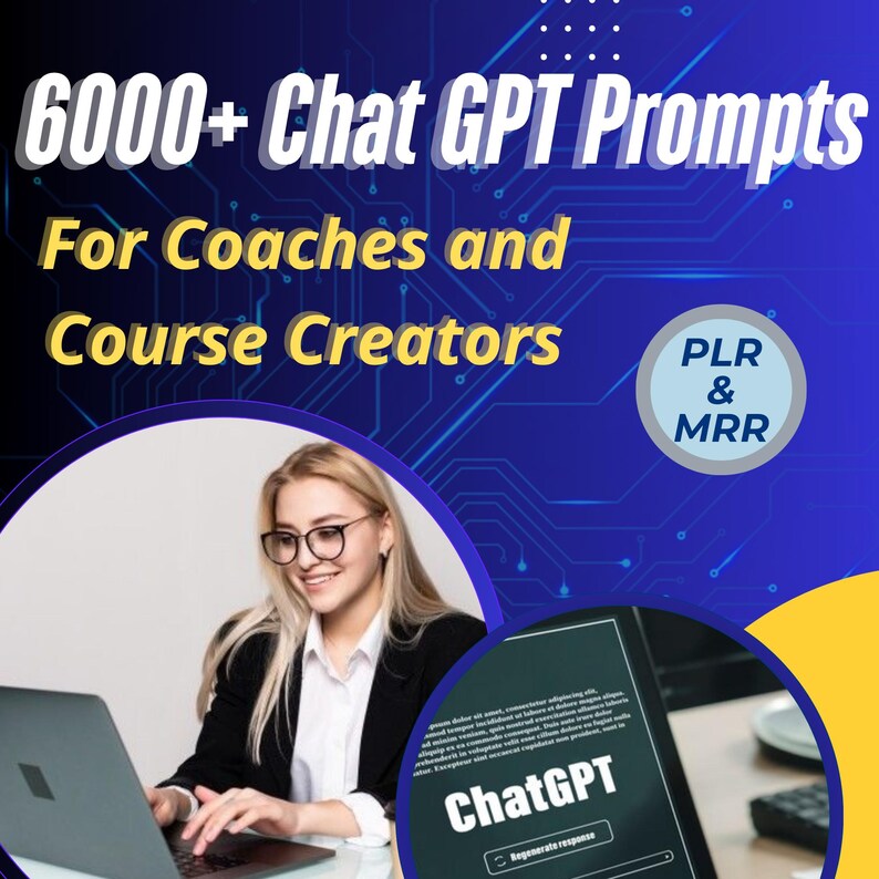 6000 Chatgpt Prompts for Coaches and Course Creators PLR MRR License AI Prompts for Content and ...