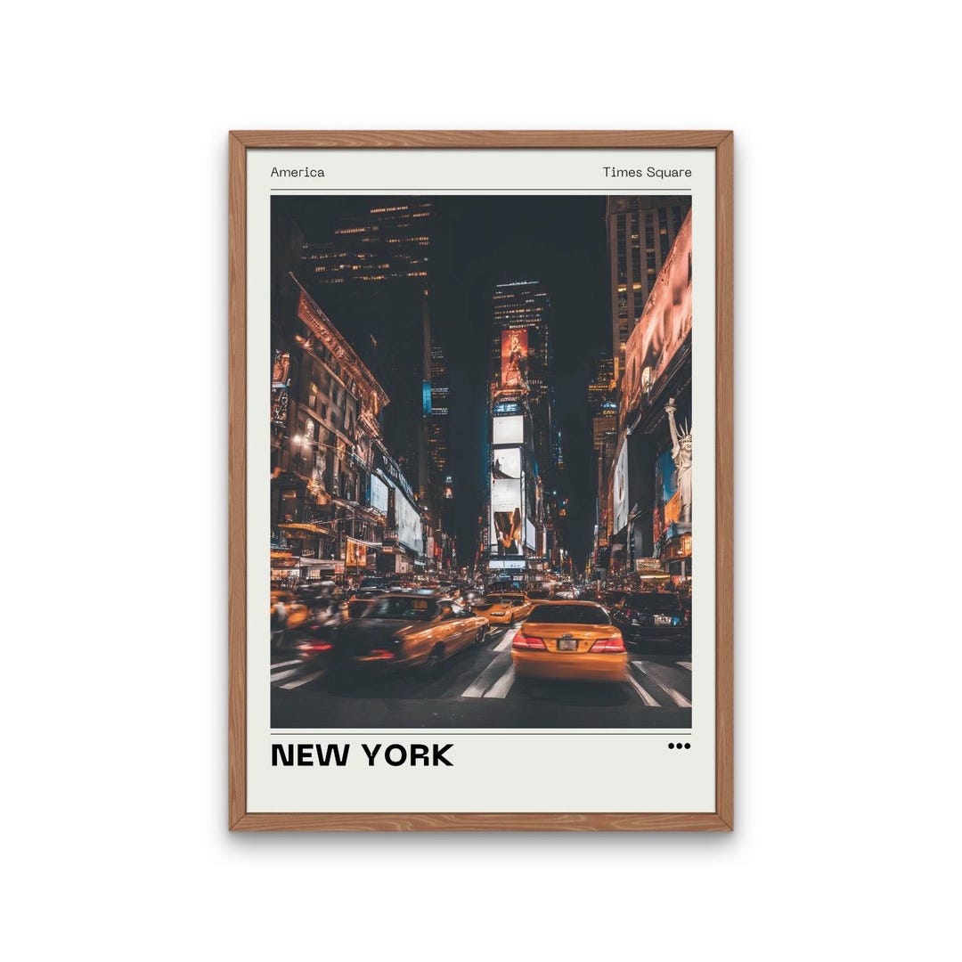 New York City Poster - New York Print - NYC Poster - Times Square ...