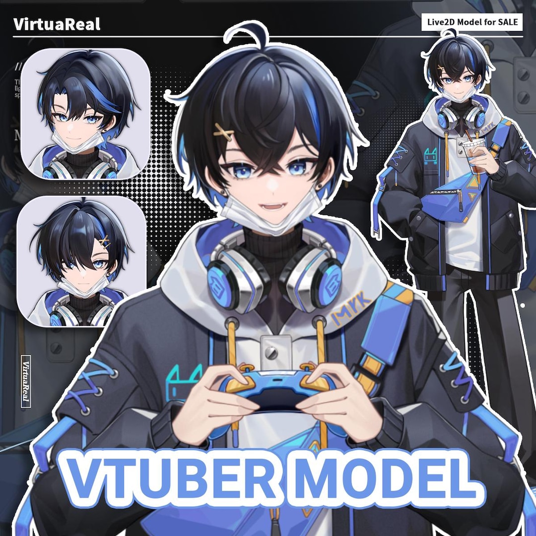 Male Premade Model | Ready to Use | Vtube Studio | Live2d Model ...