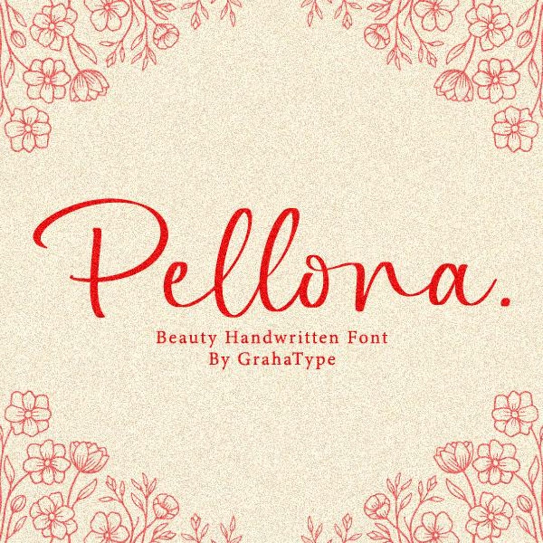 Pellona Beauty Handwritten Font: Elegant Wedding & Logo Design - Etsy