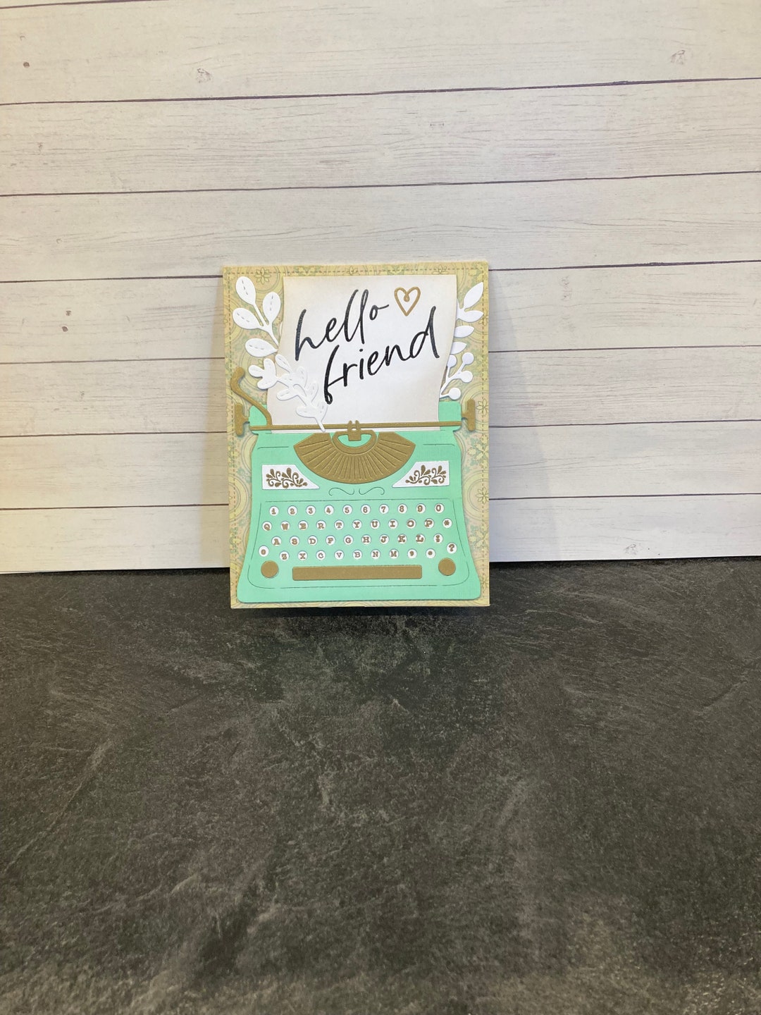 Friend Card, Hello Friend Card, Assorted Greeting Card, Typewriter ...