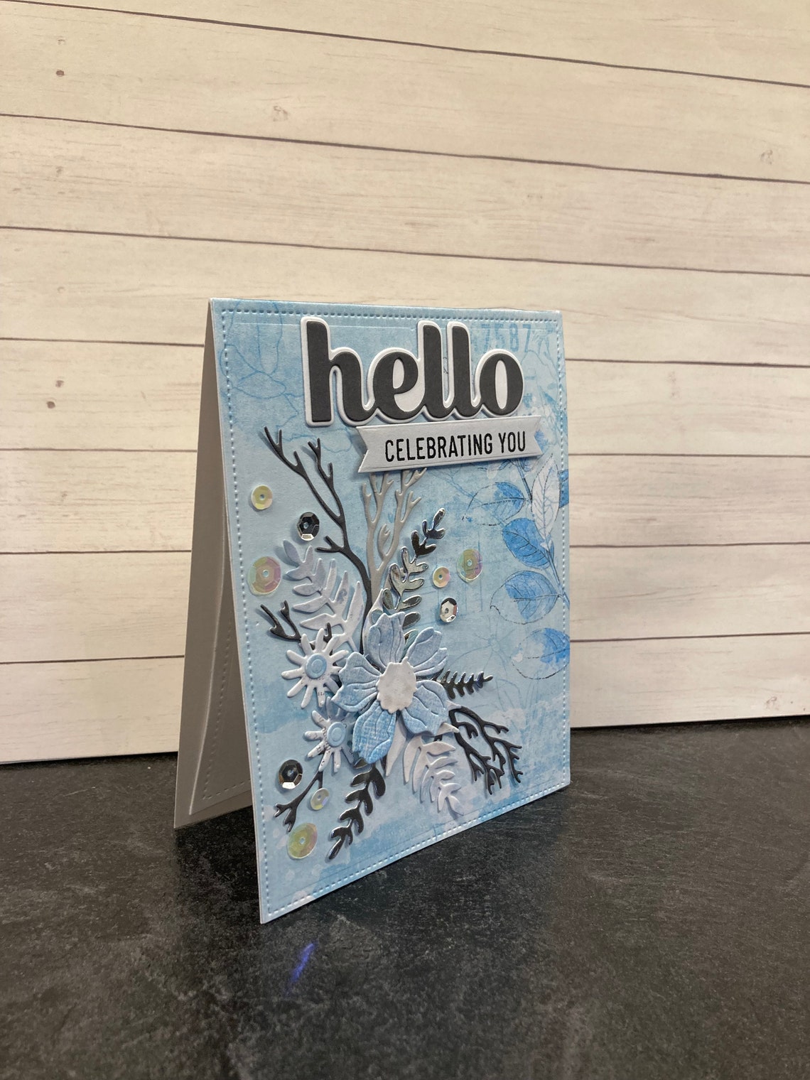 Hello Birthday Card Celebration Card Handmade Birthday Card - Etsy