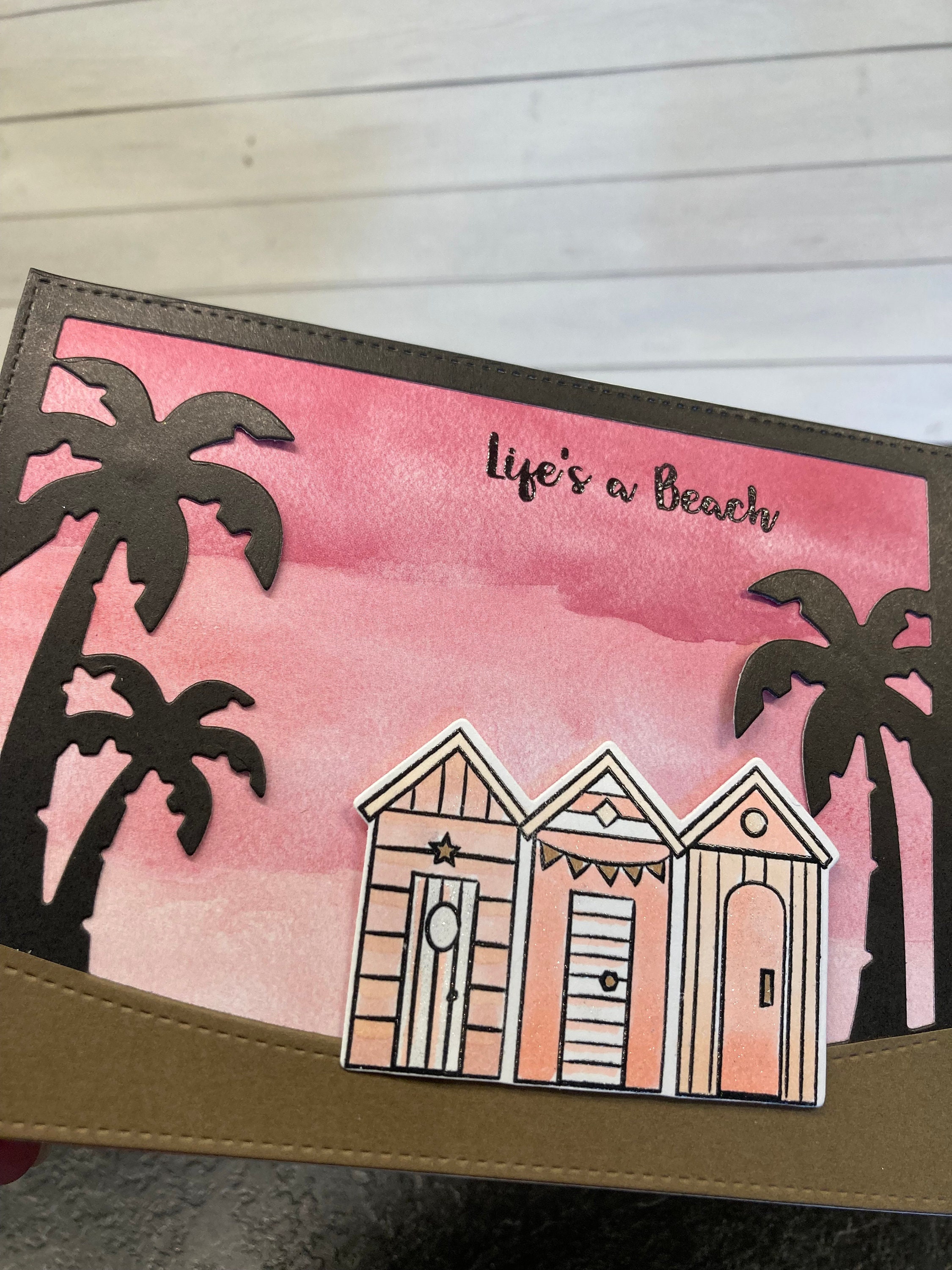 Life's a Beach Card, Sunset Cards, Beach Cards, Handmade Beach Cards ...